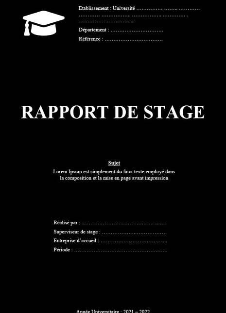 Téléchargez gratuitement un modèle de page de garde pour exposé en Word