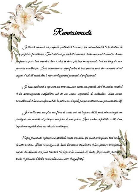 Modèles de remerciements: 20+ Exemples gratuits pour votre rapport de ...